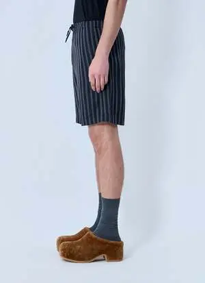 Dries Van Noten Piperi Striped Drawstring Shorts - Blue