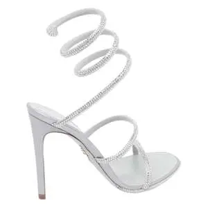 Rene Caovilla Embellished Stiletto Sandals - Silver