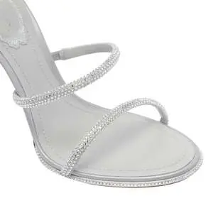 Rene Caovilla Embellished Stiletto Sandals - Silver