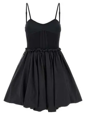 Attico Taffeta Dress - Black