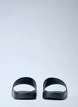 Moncler Basile Embossed Slide Sandals - Black
