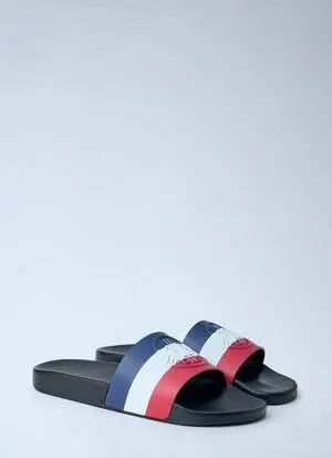 Moncler Basile Striped Slide Sandals