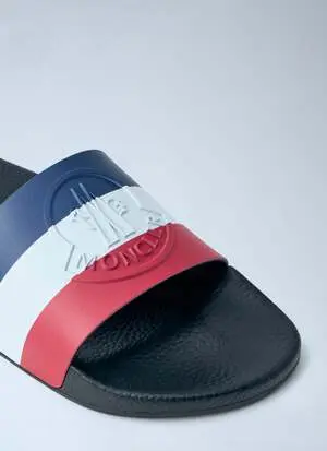 Moncler Basile Striped Slide Sandals