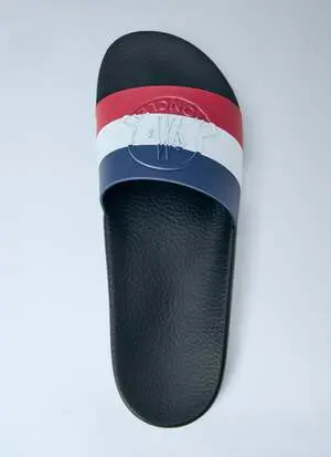 Moncler Basile Striped Slide Sandals