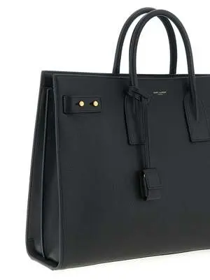 Saint Laurent Sac De Jour Leather Handbag - Black