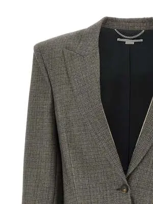 Stella McCartney Single-breasted Micro Houndstooth Blazer