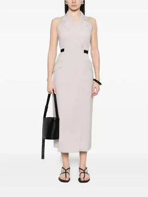 Max Mara Collared Sleeveless Midi Dress