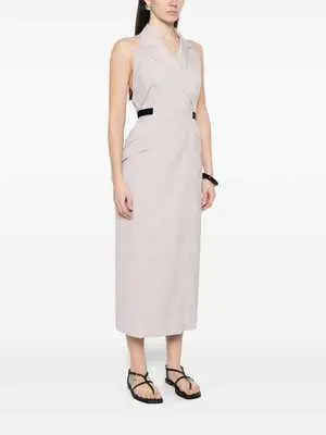 Max Mara Collared Sleeveless Midi Dress