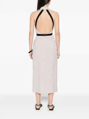 Max Mara Collared Sleeveless Midi Dress
