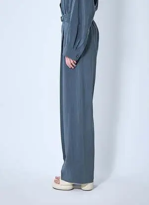 LEMAIRE Belted Silk-blend Pants