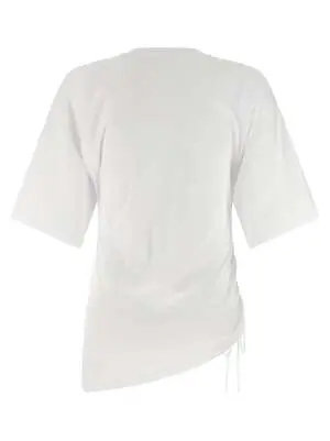 Balmain Club" 3/4 Sleeve T-shirt With Drawstring Detail - Multicolor