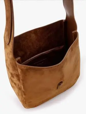 Saint Laurent Le 5 À 7 Suede Shoulder Bag - Multicolor