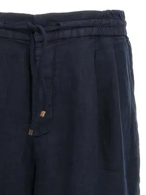 Brunello Cucinelli Garment-dyed Linen Bermuda Shorts - Blue