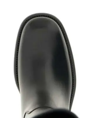 Burberry Cavalier Smooth Calf Leather Knee High Boots - Black