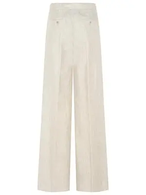 Max Mara Ginnico Wide Leg Linen Trousers