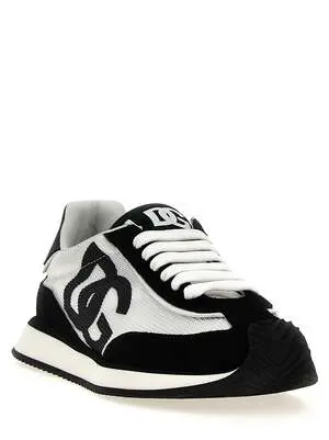 Dolce & Gabbana Dg Cushion" Suede And Mesh Sneakers - Multicolor