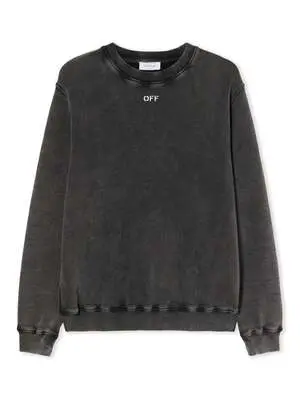 Off-White OFF-WHITE "CHECK FLAN ARROW LOGO" Sweatshirt Gray