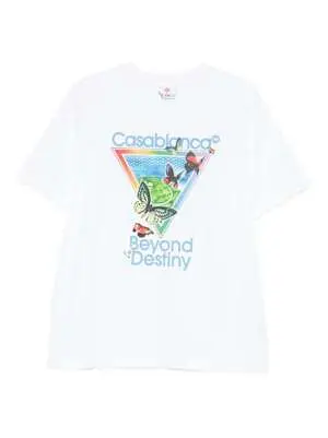 Casablanca Printed Jersey T-shirt - White