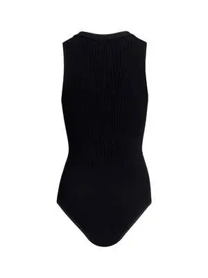 Alaïa Sleeveless Ribbed Knit Bodysuit