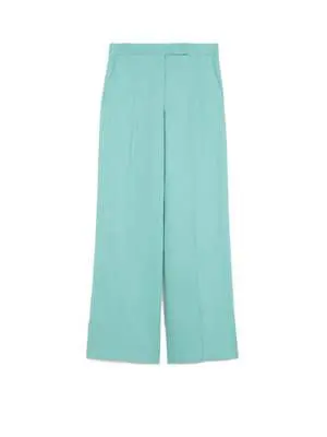 Max Mara Chevron Linen Batavia Trousers - Blue