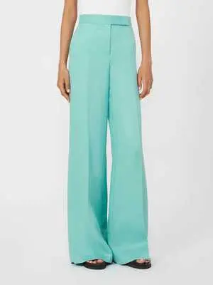 Max Mara Chevron Linen Batavia Trousers - Blue