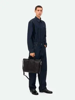 Bottega Veneta Intrecciato Soft Briefcase - Black