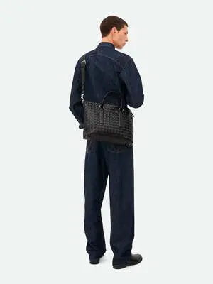 Bottega Veneta Intrecciato Soft Briefcase - Black