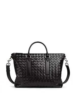 Bottega Veneta Intrecciato Soft Briefcase - Black