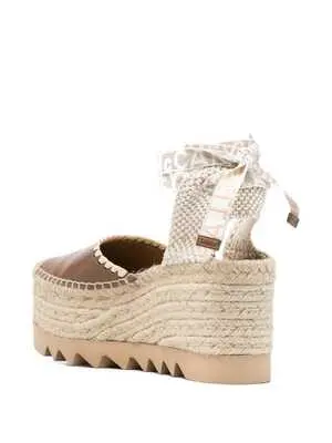 Stella McCartney Gaia Wedge Sandal With Back Strap