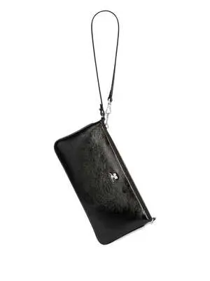 COURREGES Cowhide Pouch With Appliqu - Black