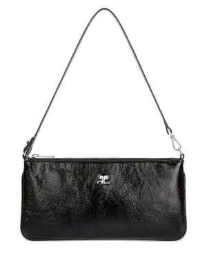 COURREGES COURREGES Black Cowhide Pouch With Appliqué Black
