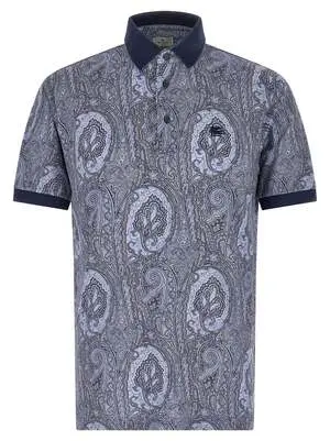 Etro Arnica Paisley' Polo Shirt - Blue