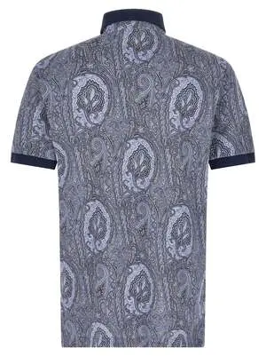 Etro Arnica Paisley' Polo Shirt - Blue