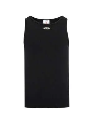 Casablanca Ribbed Tank Top