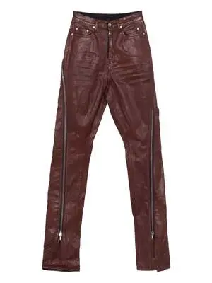 Rick Owens Bolan Banana Jeans With Side Zip - Brown
