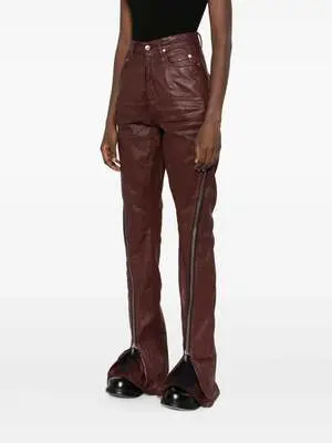 Rick Owens Bolan Banana Jeans With Side Zip - Brown