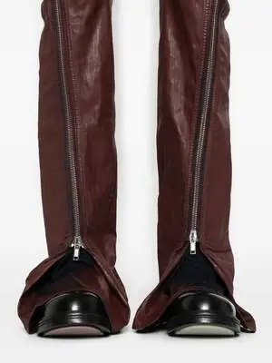 Rick Owens Bolan Banana Jeans With Side Zip - Brown