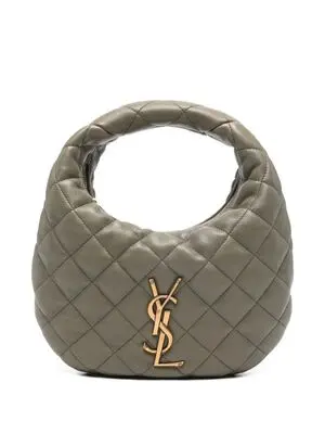 Saint Laurent Quilted Nappa Hobo Bag - Green