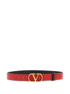 Valentino Garavani Vlogo Signature 30 Reversible Shiny Leather Belt