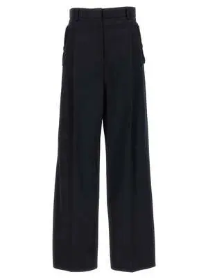 LANVIN Loose Leg Front Pleat Pants