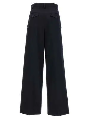 LANVIN Loose Leg Front Pleat Pants