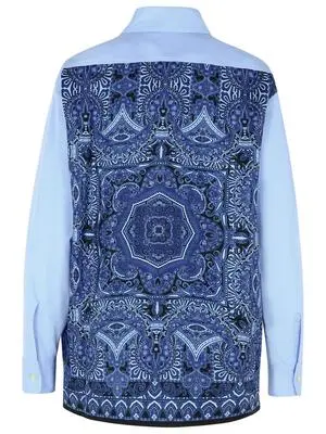 Etro Cotton Shirt With Silk Trim