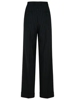 Dolce & Gabbana Virgin Wool Trousers - Black