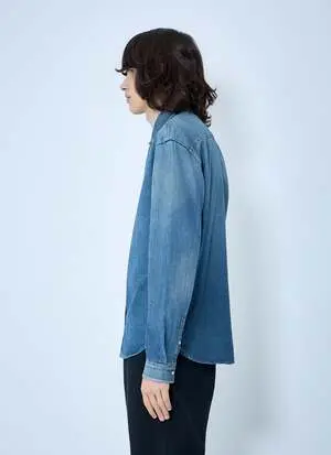 Saint Laurent Cassandre Denim Shirt - Blue