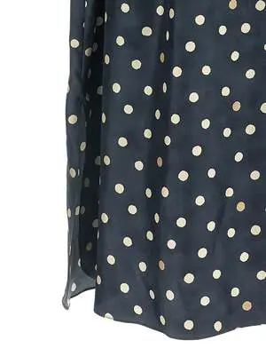 Max Mara S Mmleva' Silk Twill Polka Dot Midi Dress