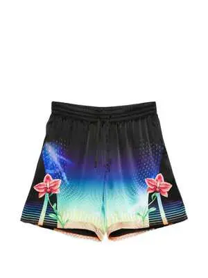 Casablanca CASABLANCA Floral Print Silk Drawstring Shorts Multicolor