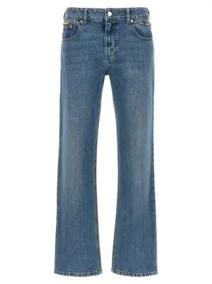 Stella McCartney Falabella Jeans With Chain Detail - Blue