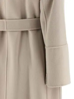 Max Mara S Mmelisa' Long Wool Coat - Cream