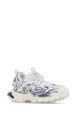 Balenciaga Mesh And Rubber Track Sneakers - White