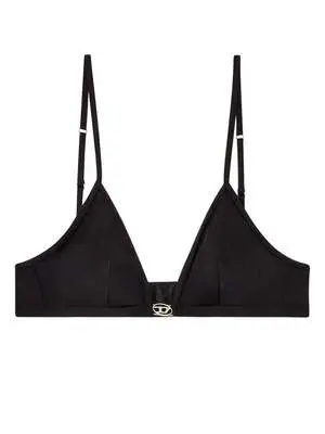 DIESEL® Luna Bra With D-logo Plaque - Black